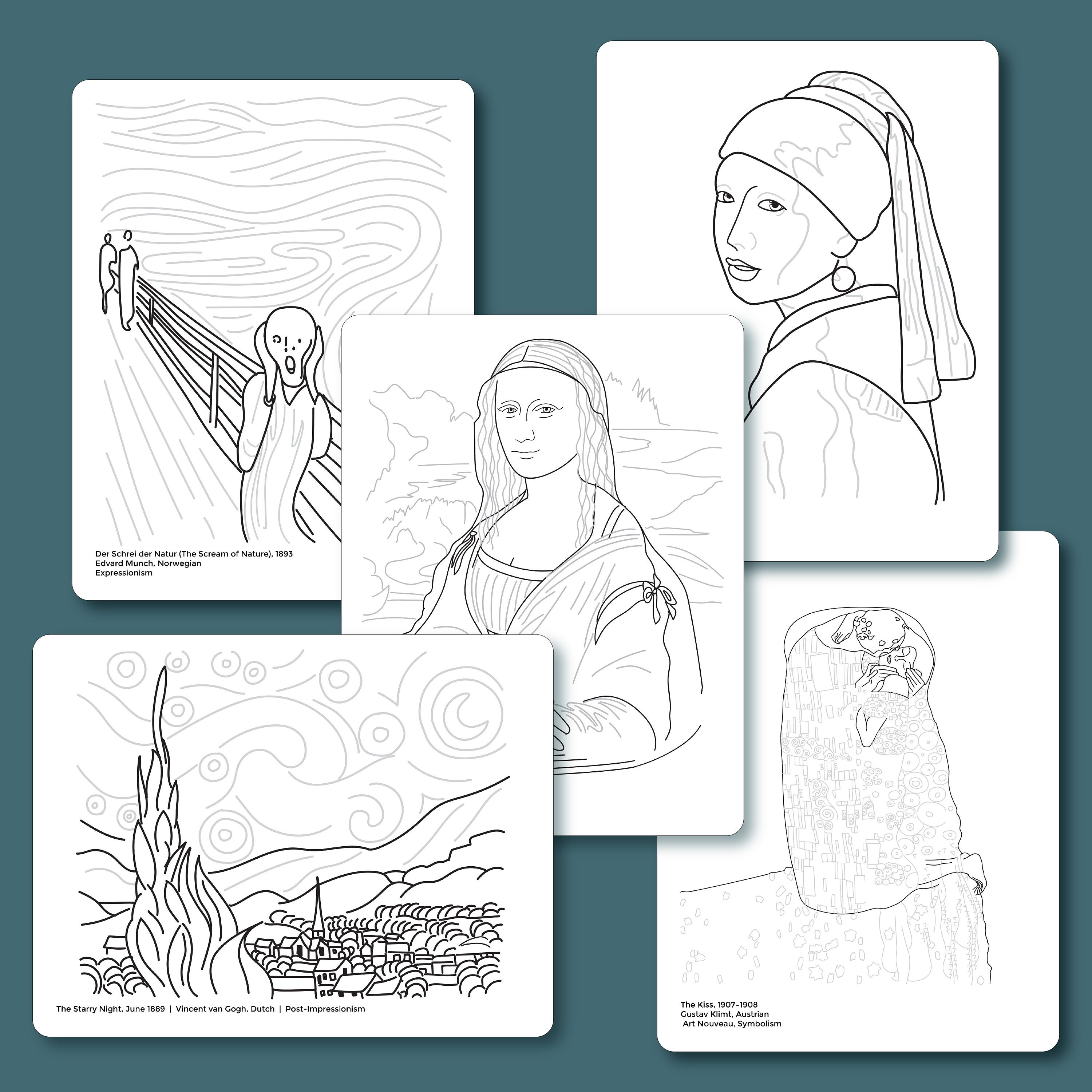 Famous Paintings Coloring Page