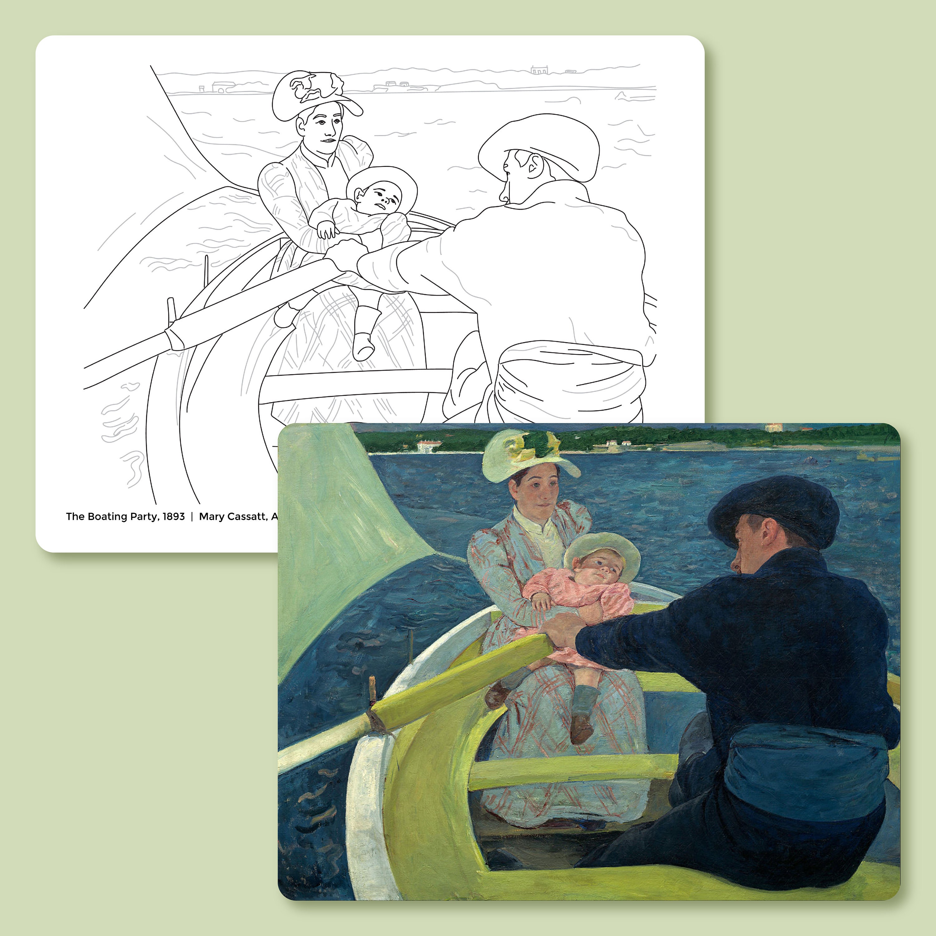 Mary Cassatt Coloring Sheets | Etsy