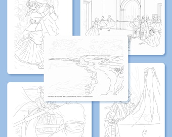 Impressionism Coloring Sheets - Etsy