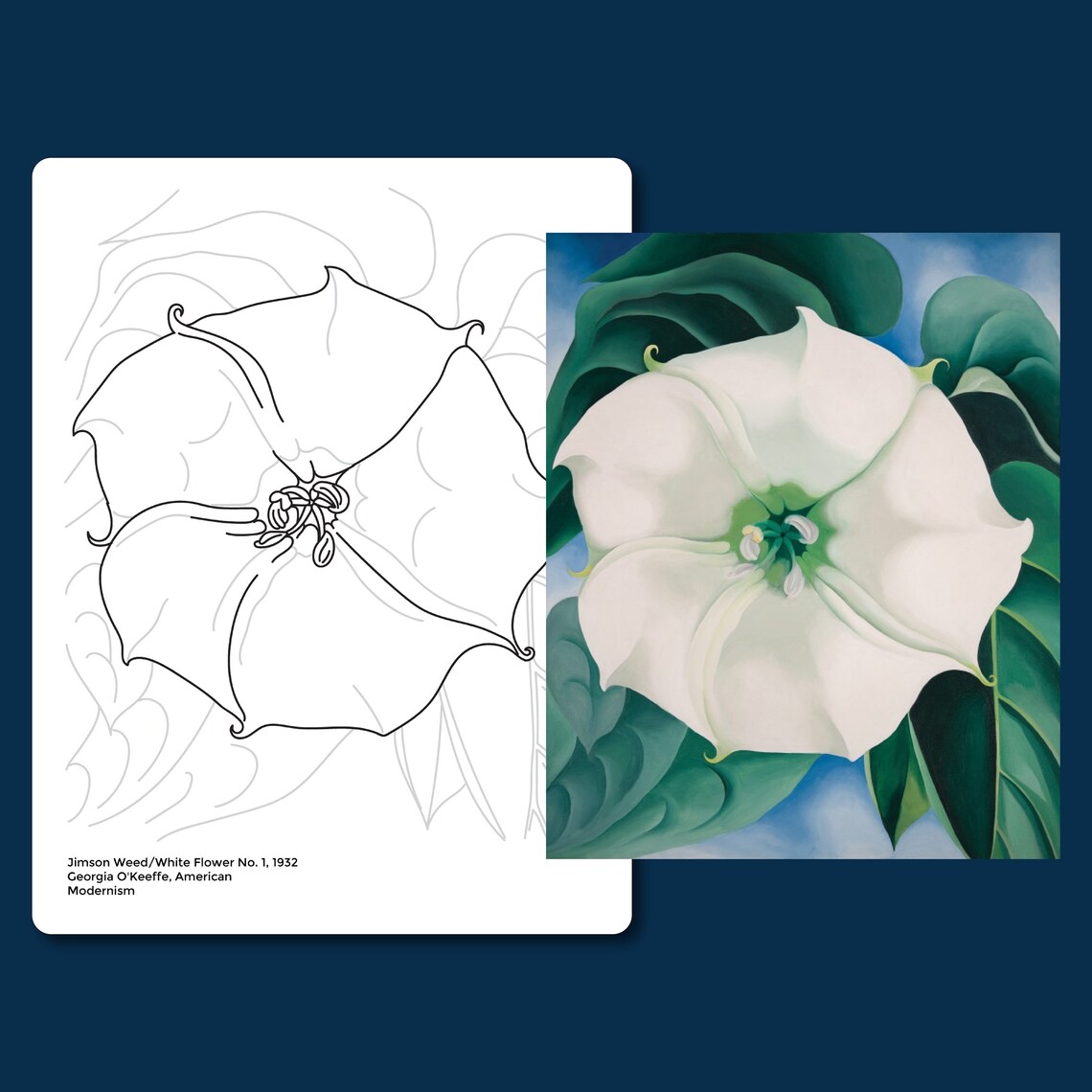 Georgia O'keeffe Coloring Sheets - Etsy