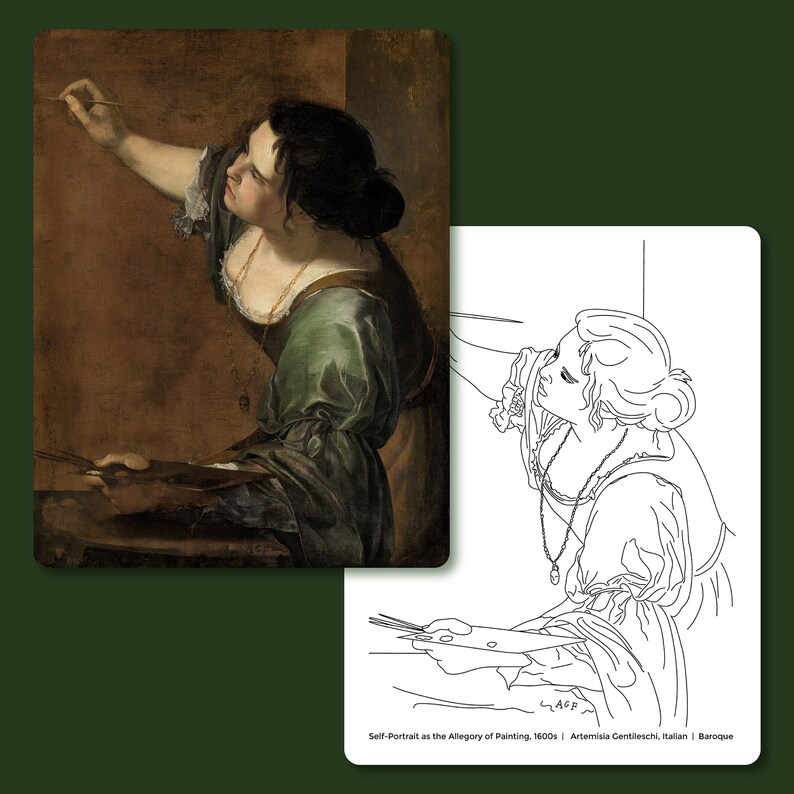 Baroque Artists Coloring Sheets - Etsy