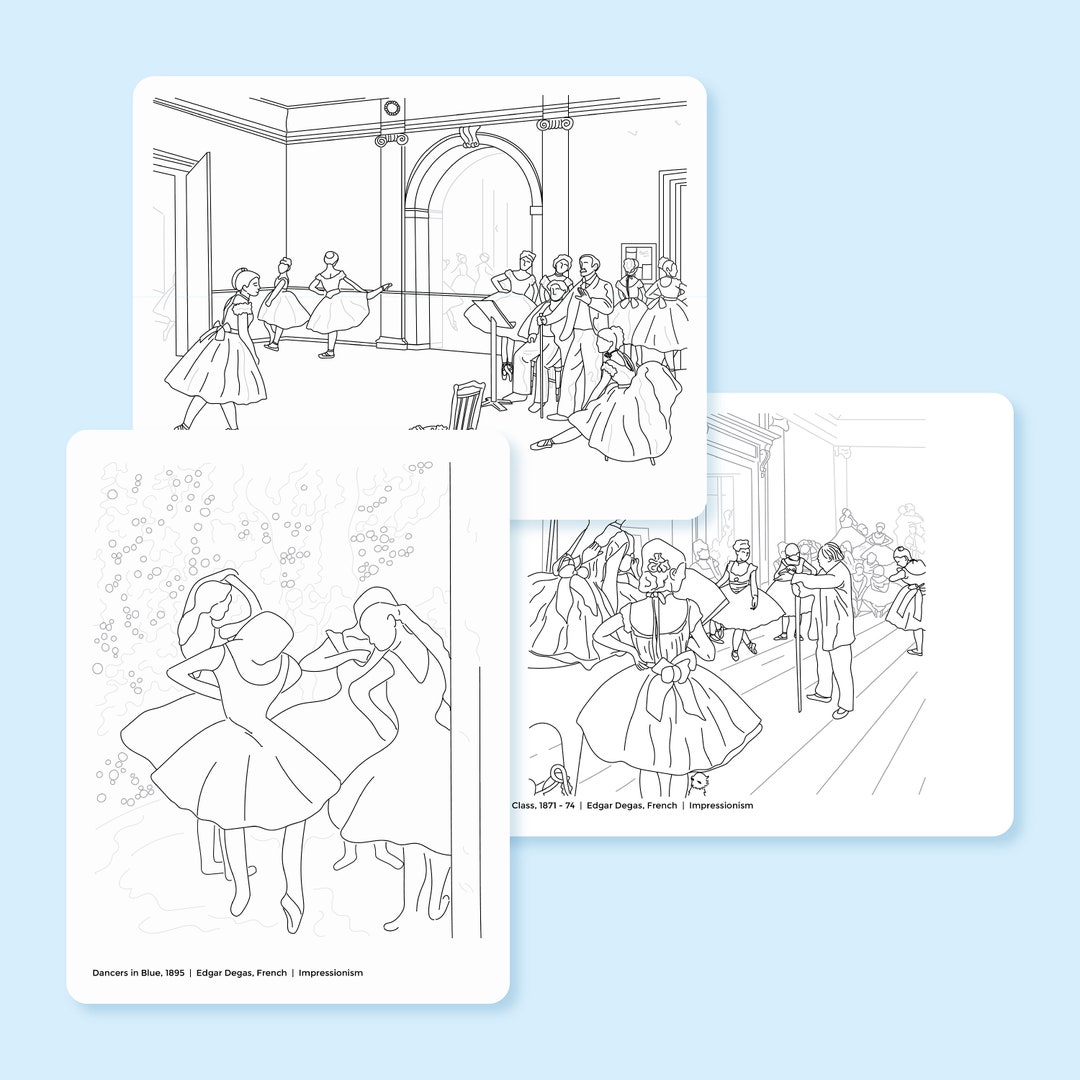 Degas Coloring Sheets - Etsy