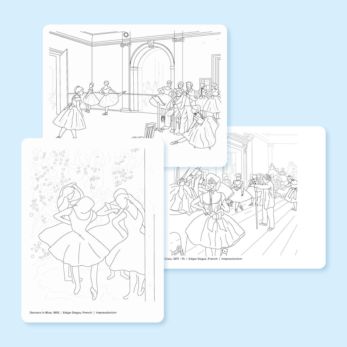 Degas Coloring Sheets - Etsy