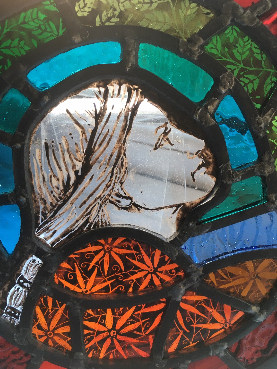 Stained Glass Medieval Style Roundel | Etsy