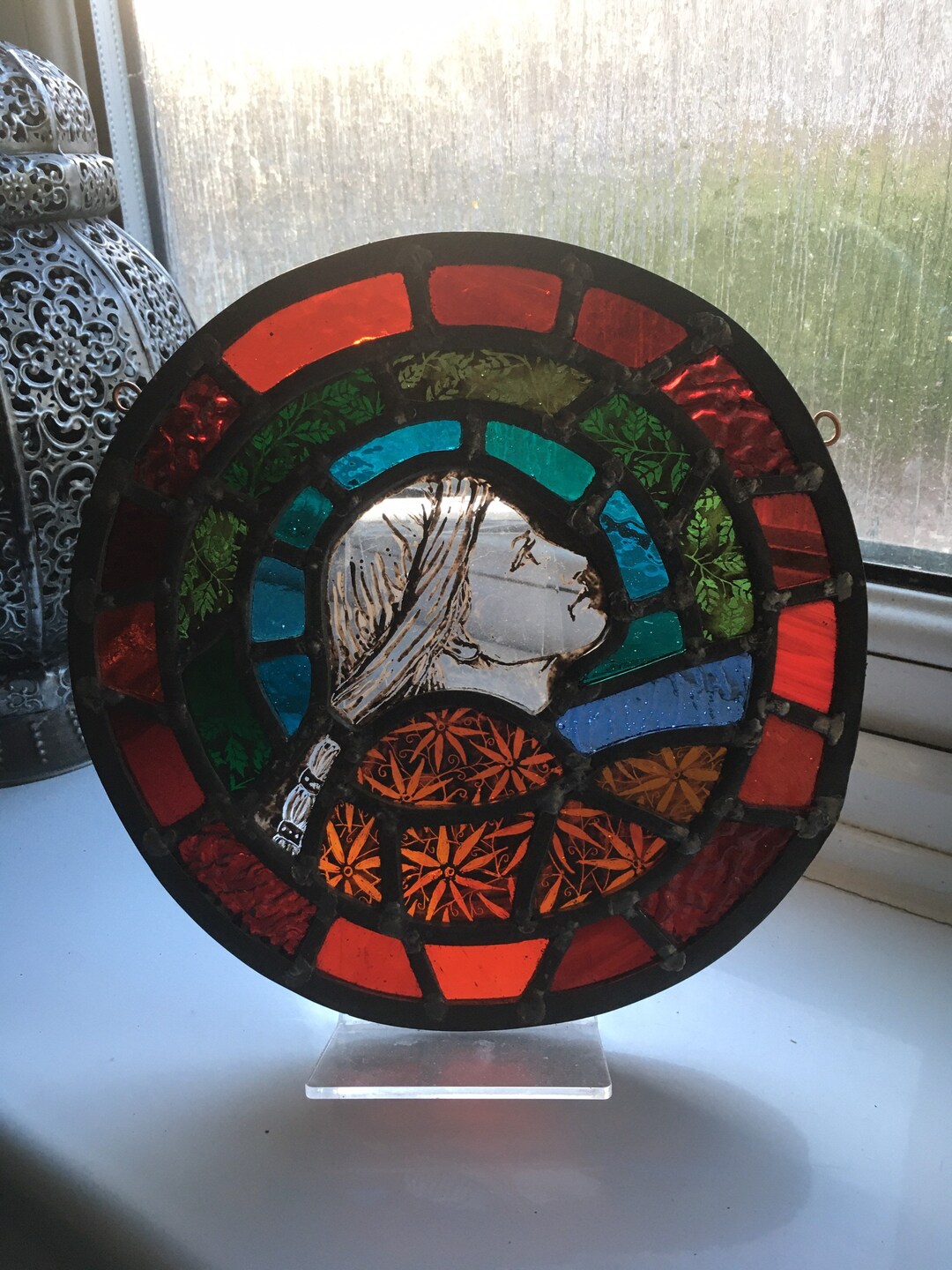 Stained Glass Medieval Style Roundel - Etsy UK