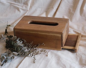 Rustic Wood Tissue Box - Etsy