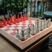 Bespoke Tournament Chess Set, Large Chess Board, Wooden Leather ...