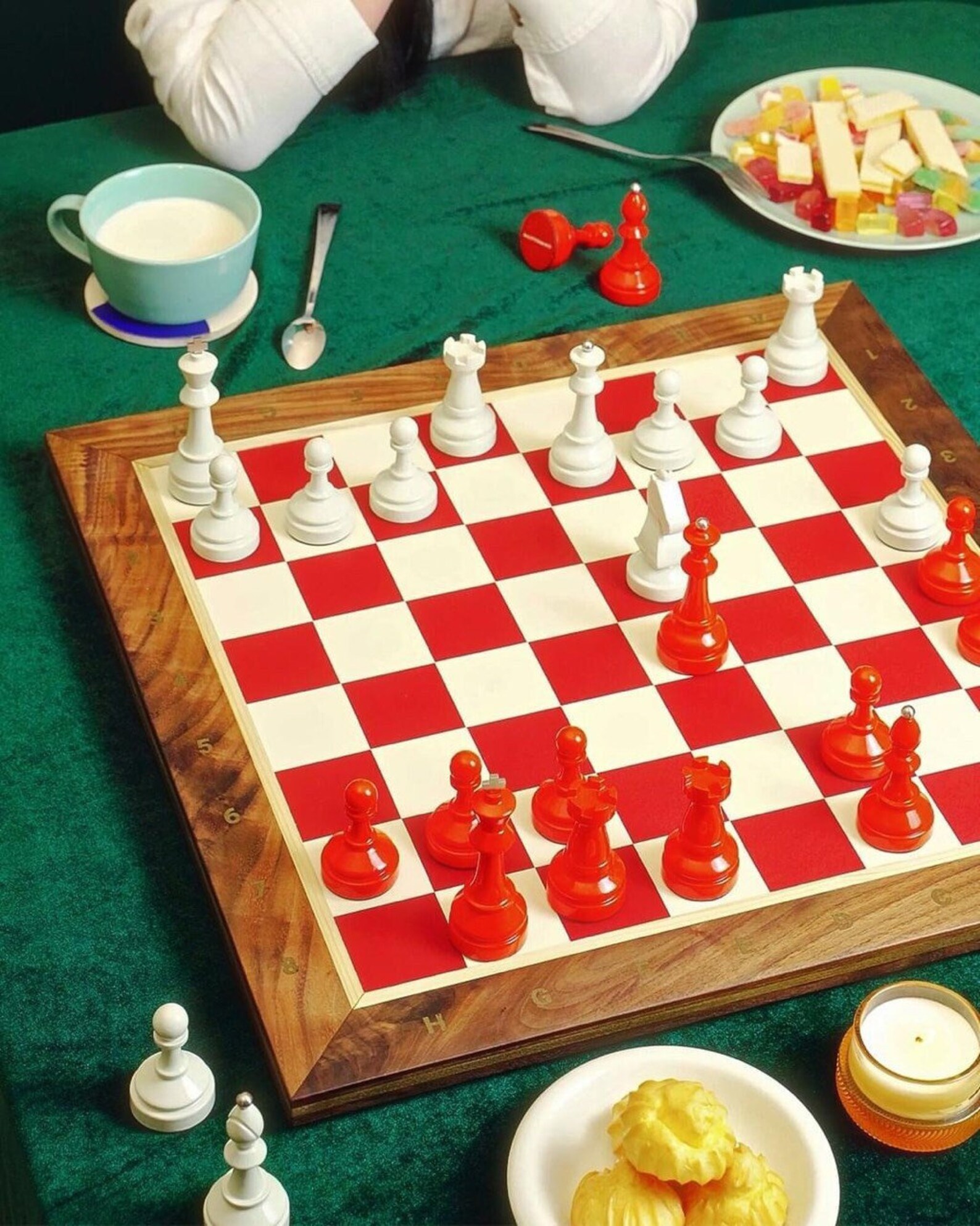Bespoke Tournament Chess Set, Large Chess Board, Wooden Leather ...