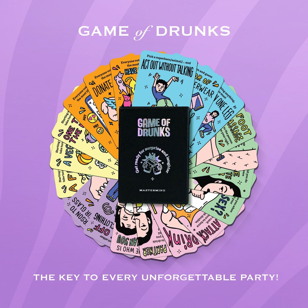 Playing Card Game of Drunks Family Game Night Drunk Card Game Party ...