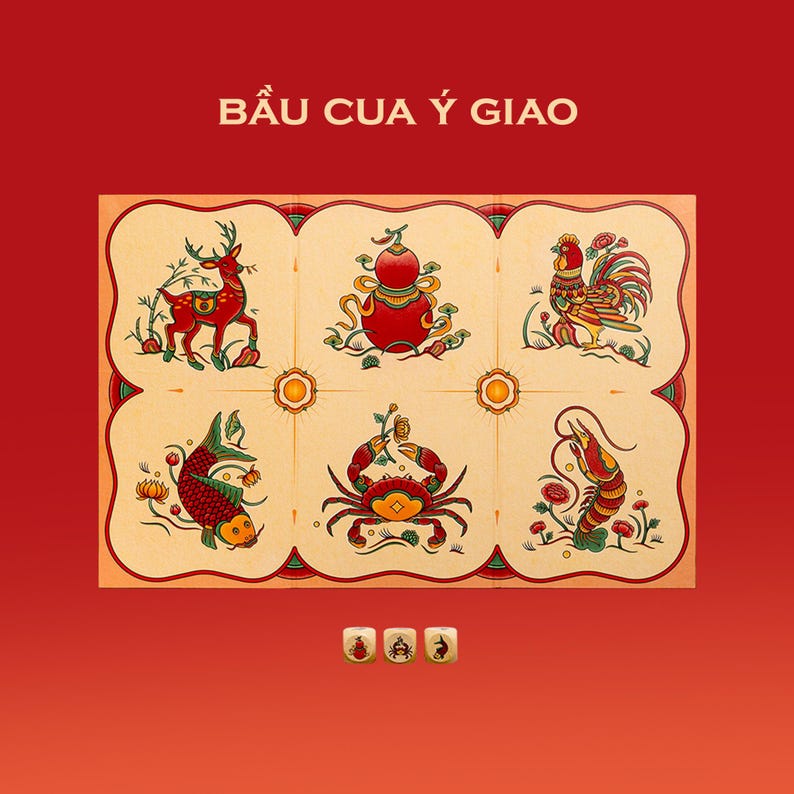 Gourd-crab-shrimp-fish Game - 'Ý Giao' Edition - Traditional Tet Games ...