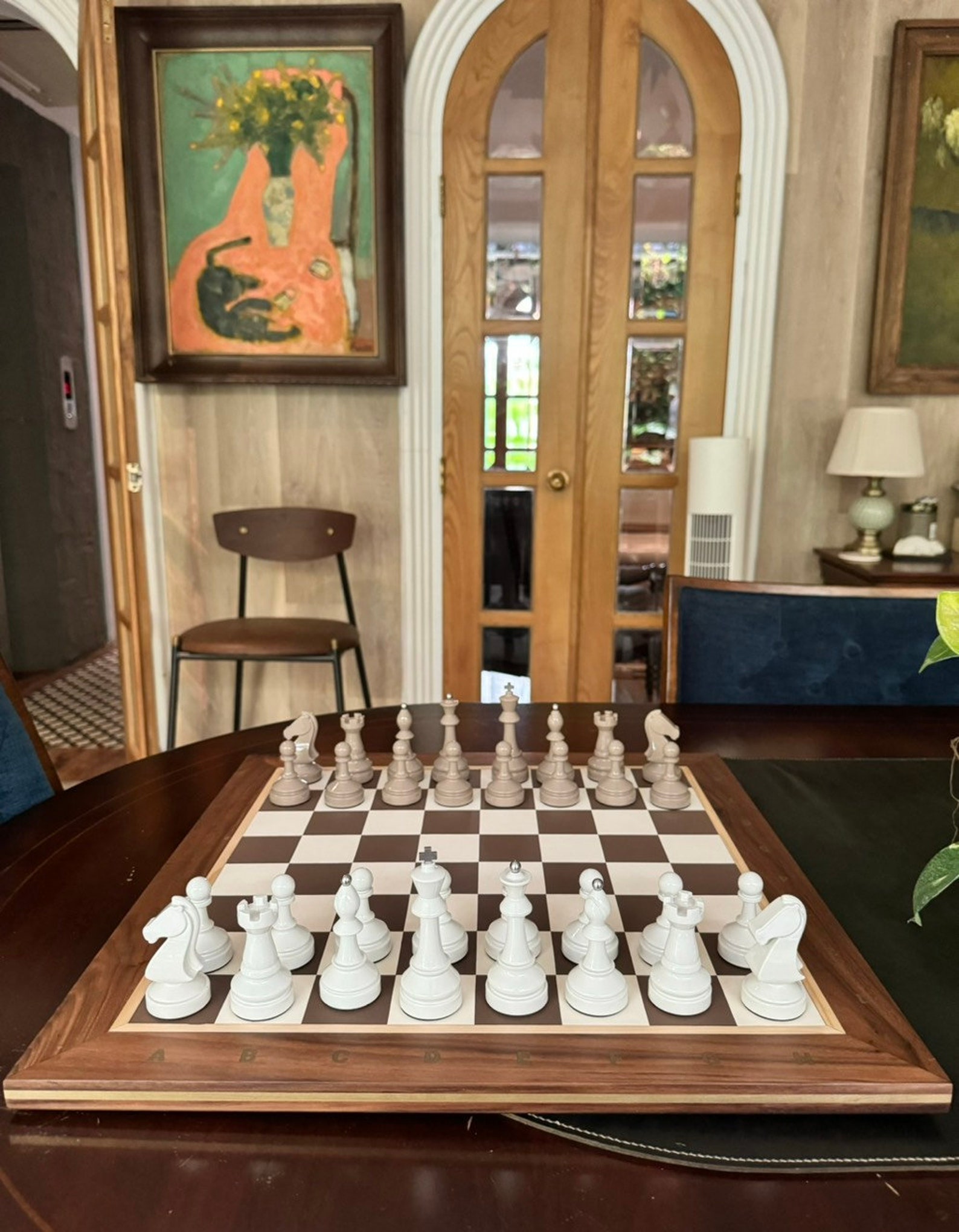 Bespoke Tournament Chess Set, Large Chess Board, Wooden Leather ...