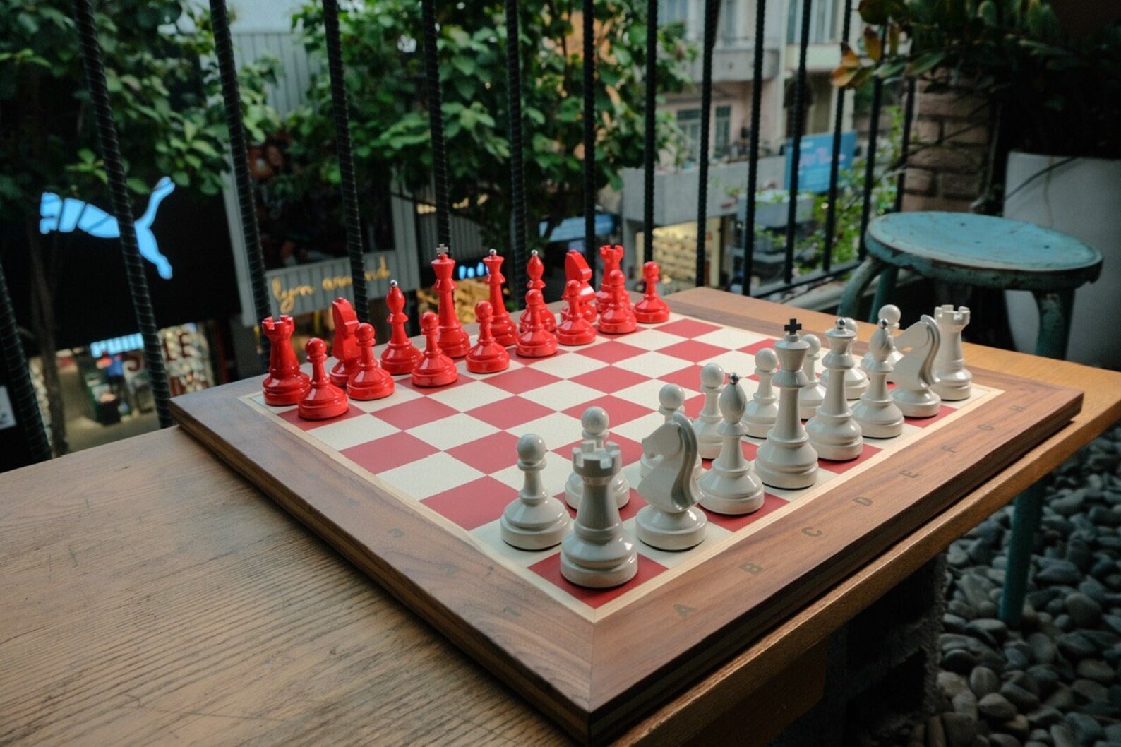 Bespoke Tournament Chess Set, Large Chess Board, Wooden Leather ...