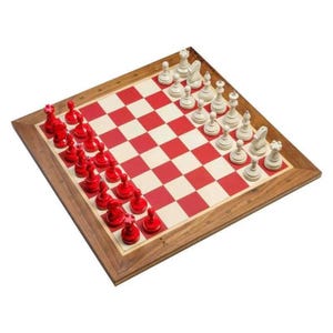 Bespoke Tournament Chess Set, Large Chess Board, Wooden Leather ...