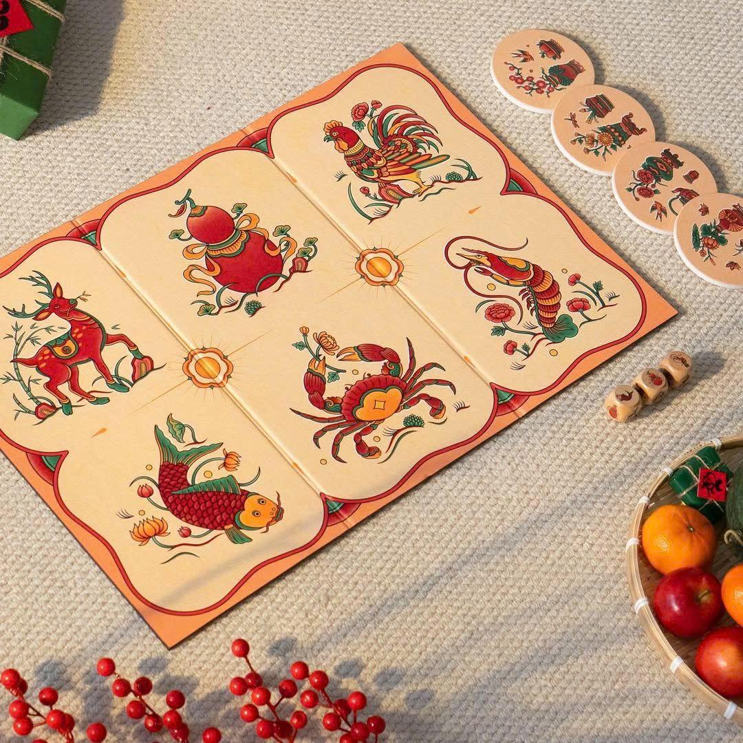 Gourd-crab-shrimp-fish Game - 'Ý Giao' Edition - Traditional Tet Games ...