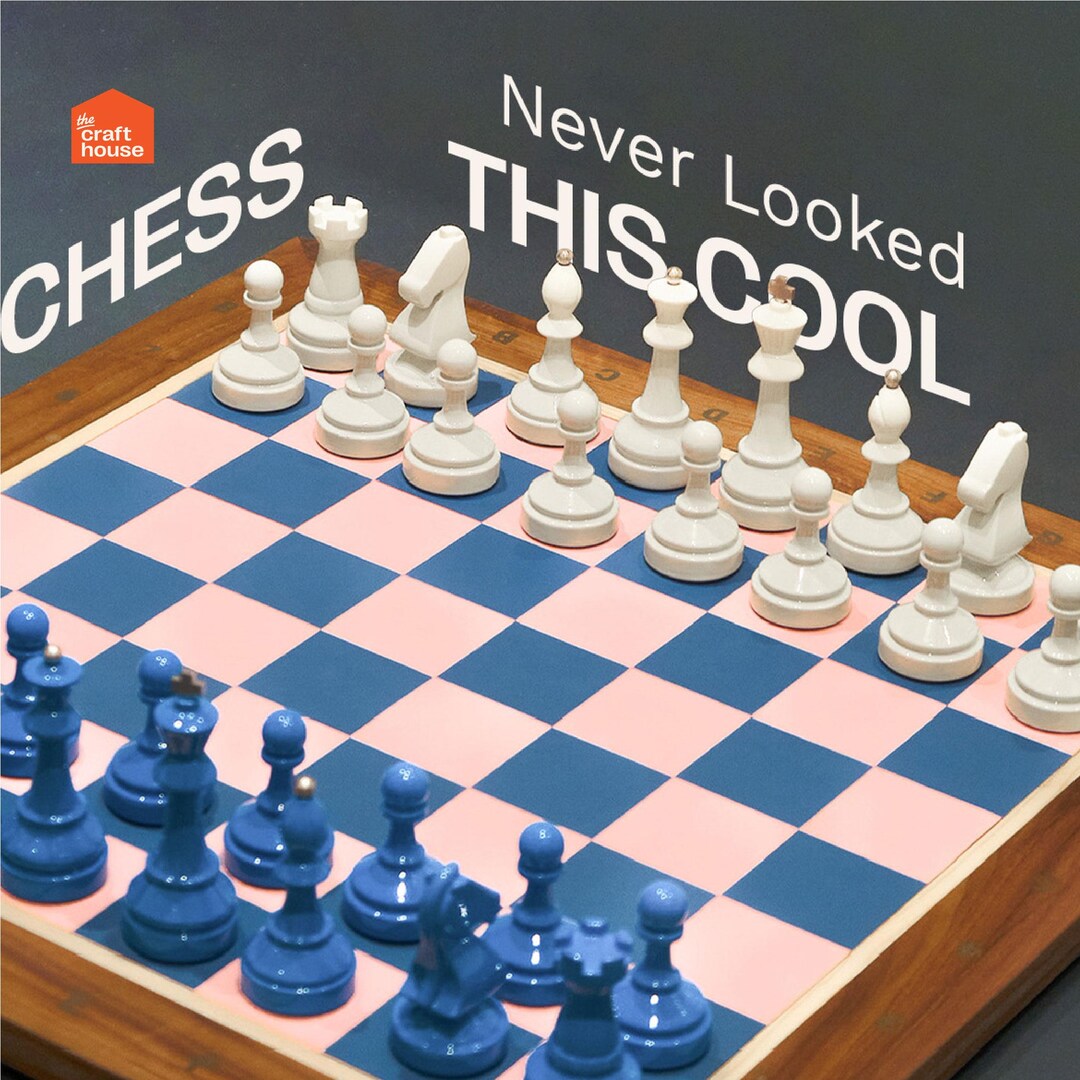 Bespoke Tournament Chess Set, Wooden Leather Lacquered Bold Chess Set ...