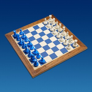 Bespoke Tournament Chess Set, Wooden Leather Lacquered Bold Chess Set ...