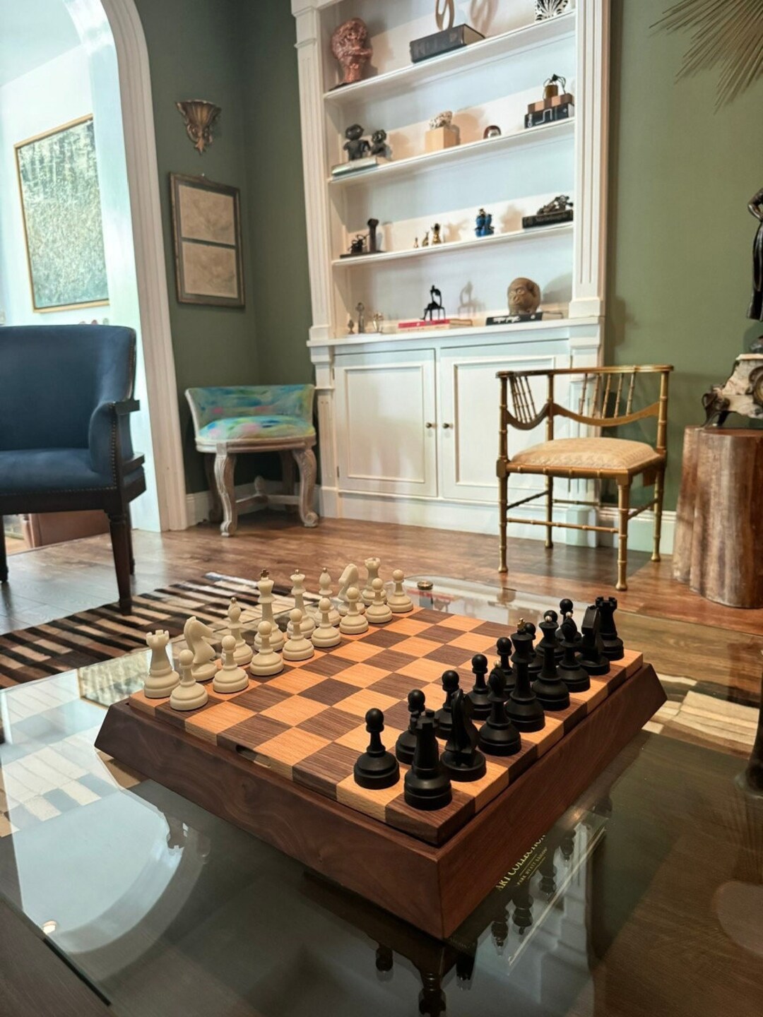 Professional Chess Set, 16.5 Walnut-maple Chess Board, Resin Chess ...