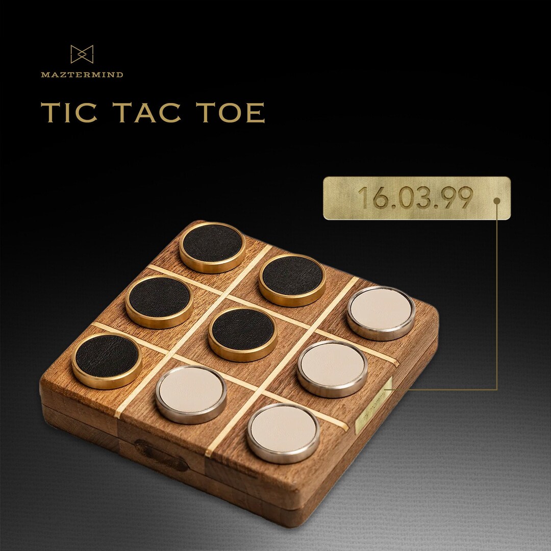 Wooden Tic Tac Toe Board Game XOX Game Wooden Classic Game - Etsy