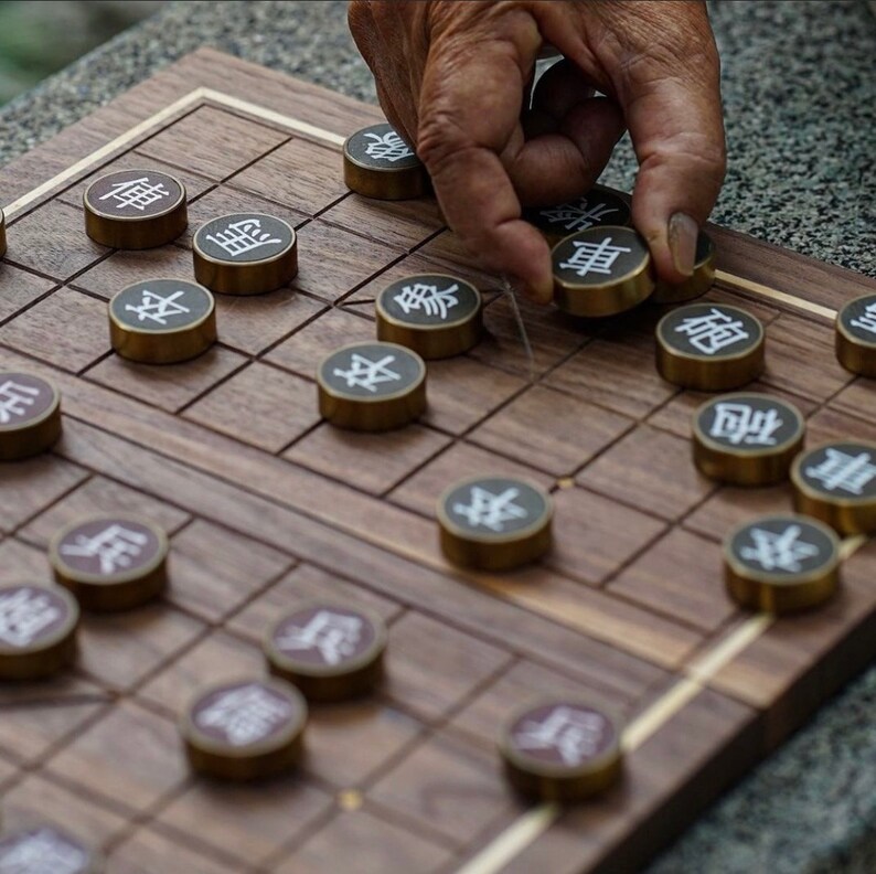 Premium Chinese Chess Set Xiangqi Chess Set Walnut Brass - Etsy Premium Chinese Chess Set Xiangqi Chess Set Walnut Brass - Etsy