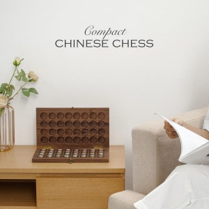 Premium Chinese Chess Set, Xiangqi Chess Set, Walnut Brass Xiangqi ...