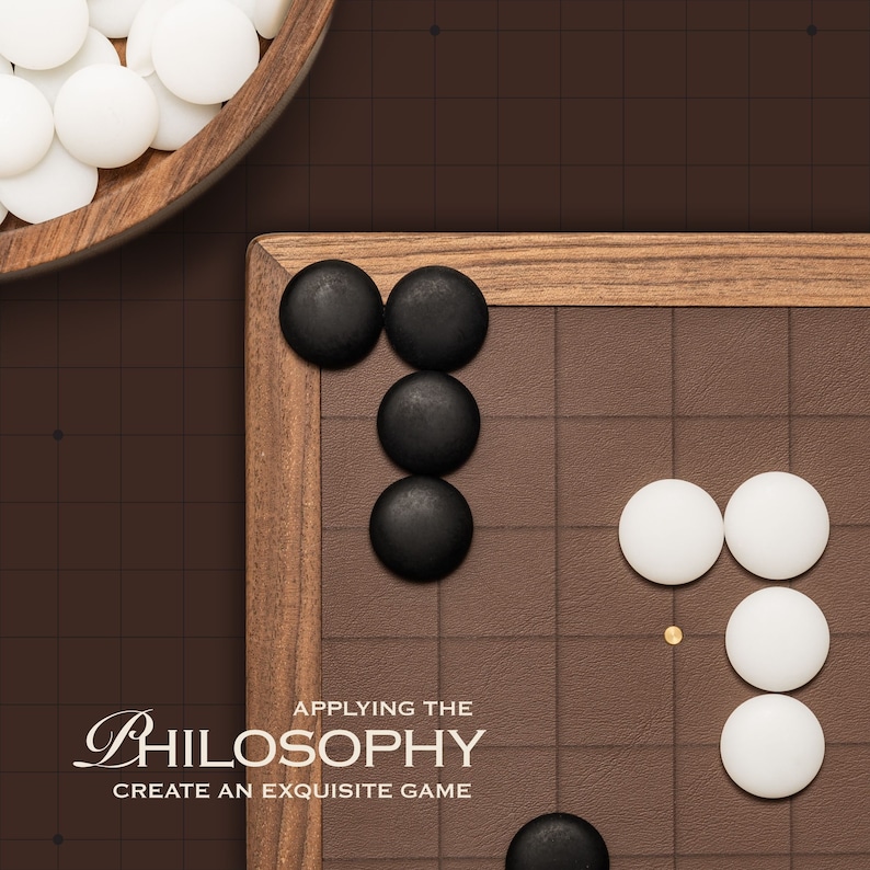 Go Board Game With Wooden Bowls and Stones - Go Chess Set - Japanese Go ...