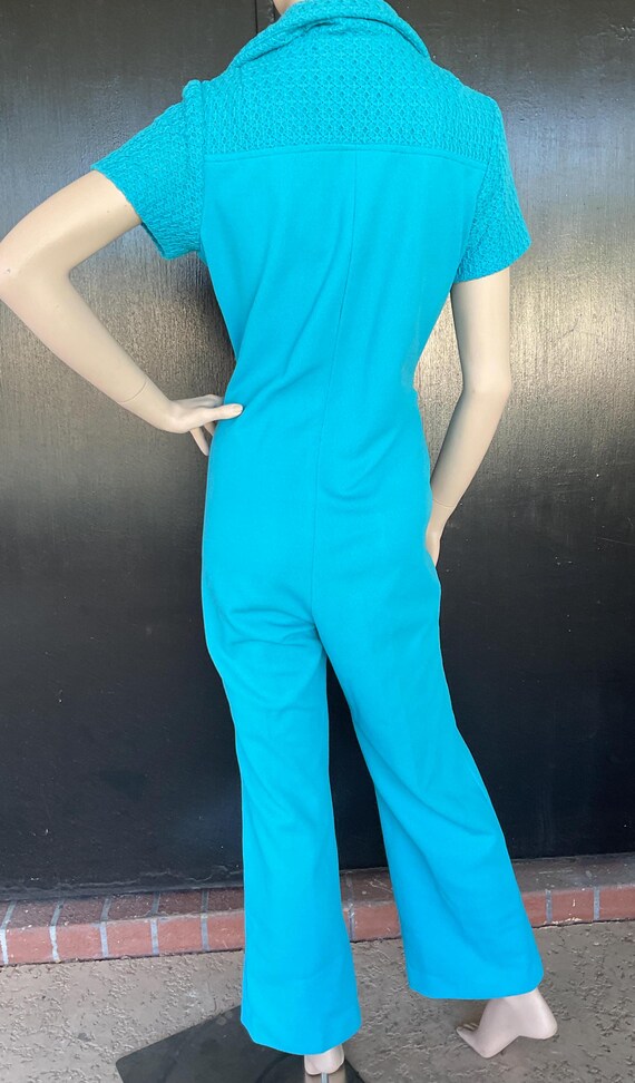 1970s turquoise Dana Hall jumpsuit vintage - Gem