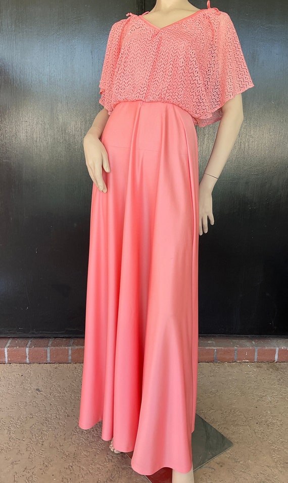 Vintage 1970s Dress Pink Gem