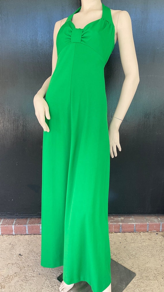 Vintage 1970s dress, green - Gem