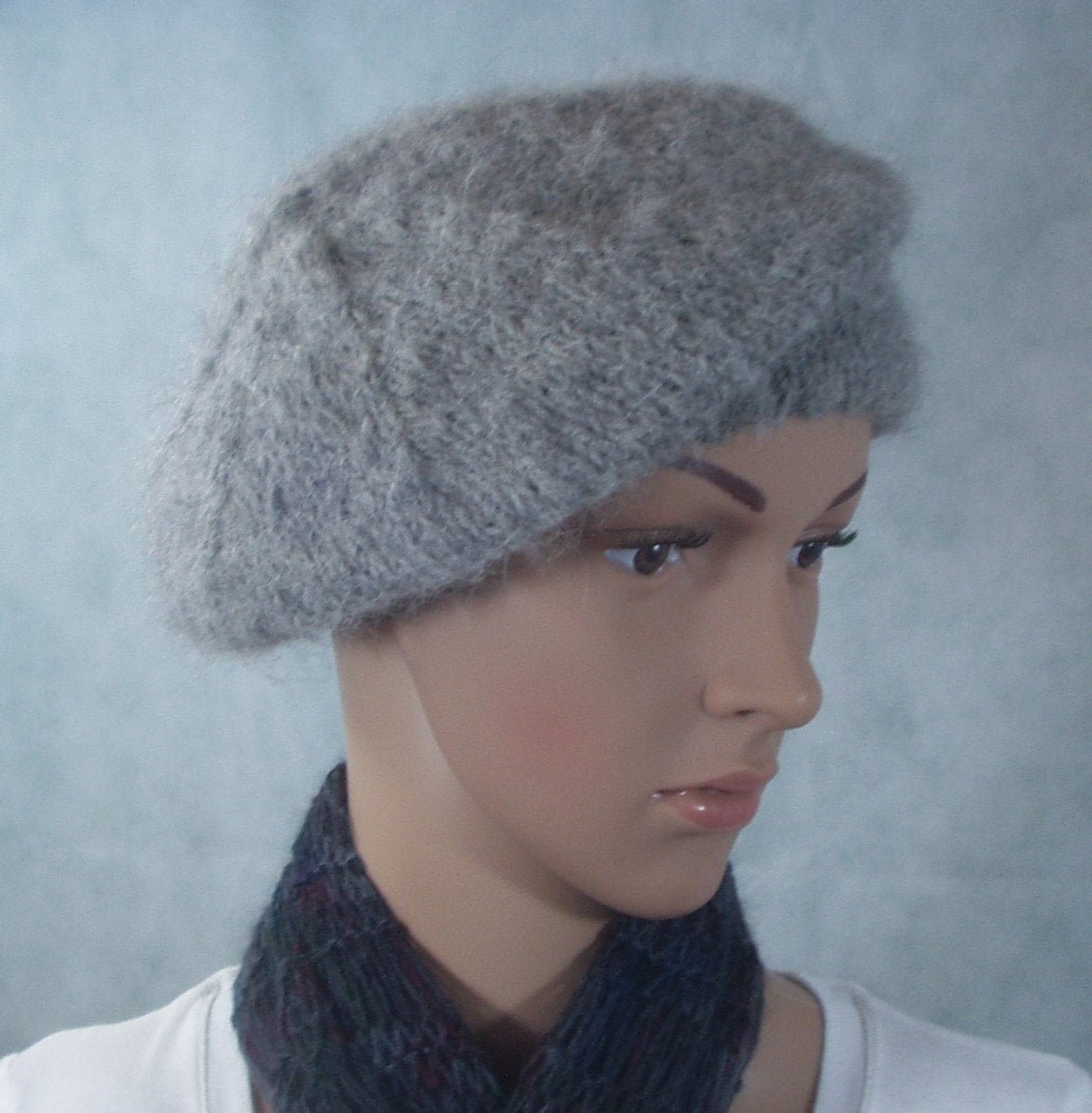 Stone Suri Alpaca/wool/nylon Beret - Etsy