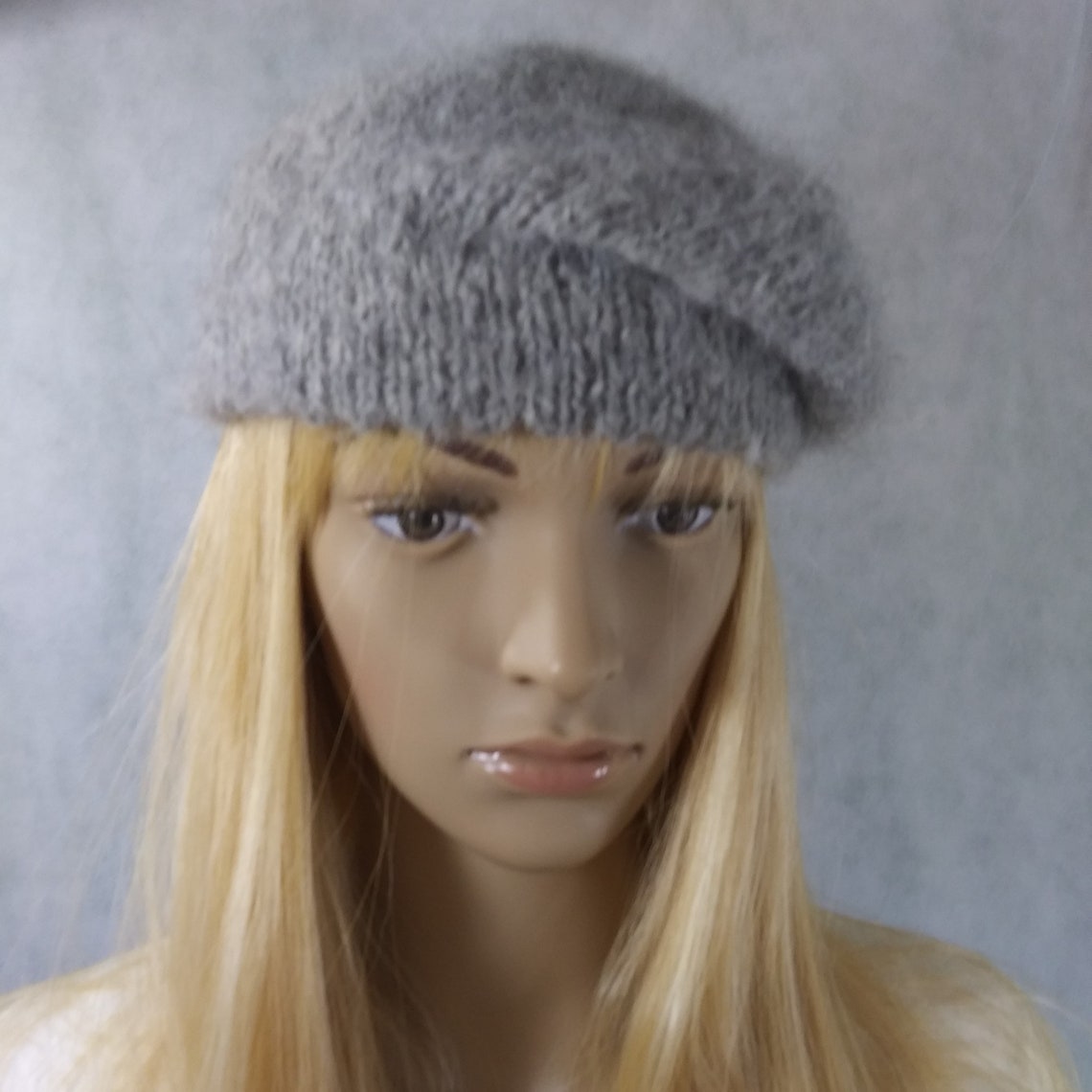 Stone Suri Alpaca/wool/nylon Beret - Etsy