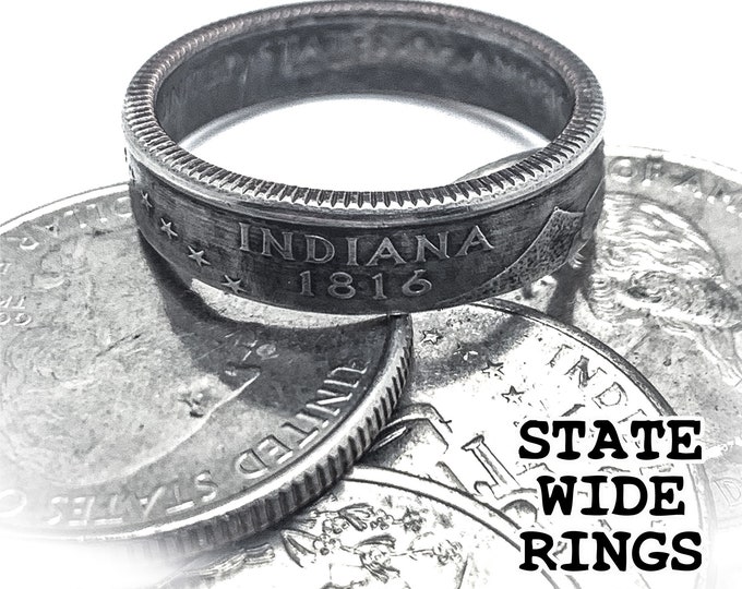 US State Quarter Coin Ring ANY STATE! Sizes 6-12 - Etsy