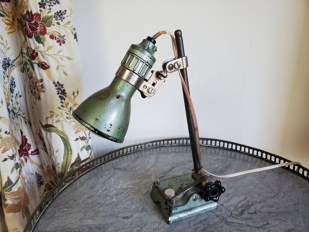 A Unique French Industrial Workshop Lamp / Workshop Desk Lamp / French ...
