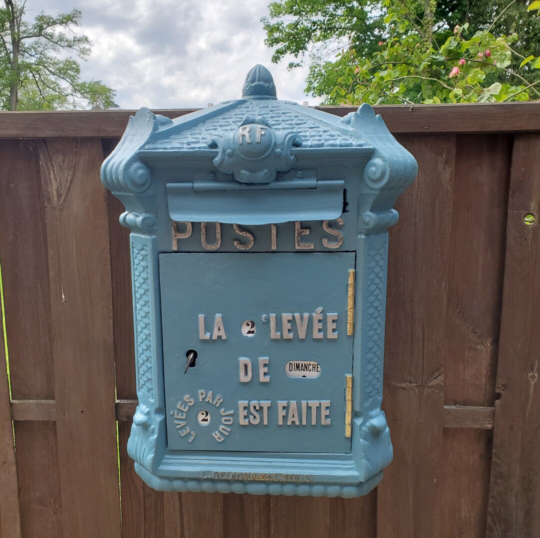 Antique French Post Box / Antique 1900 Mailbox / French Antique ...