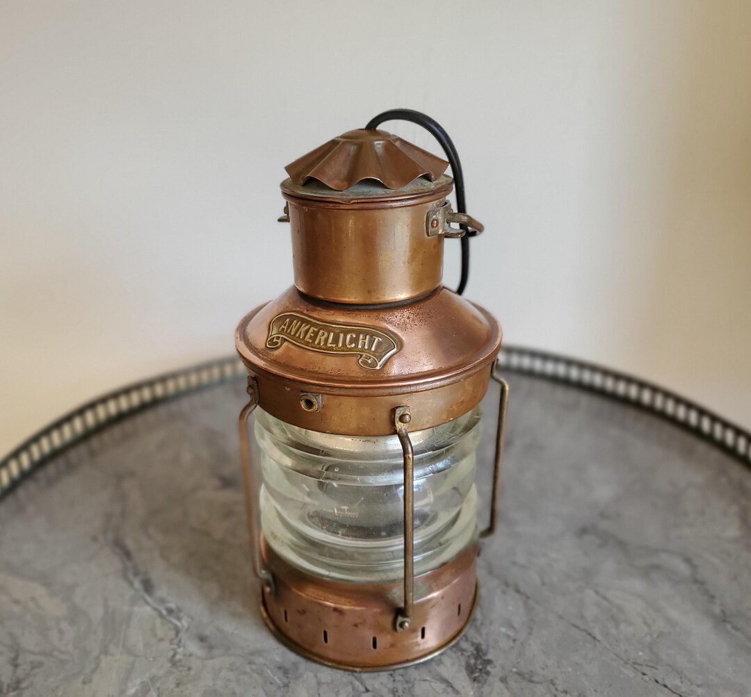 Original Vintage Ship Lamp/ship Lantern/naval Lamp/ankerlicht/copper ...