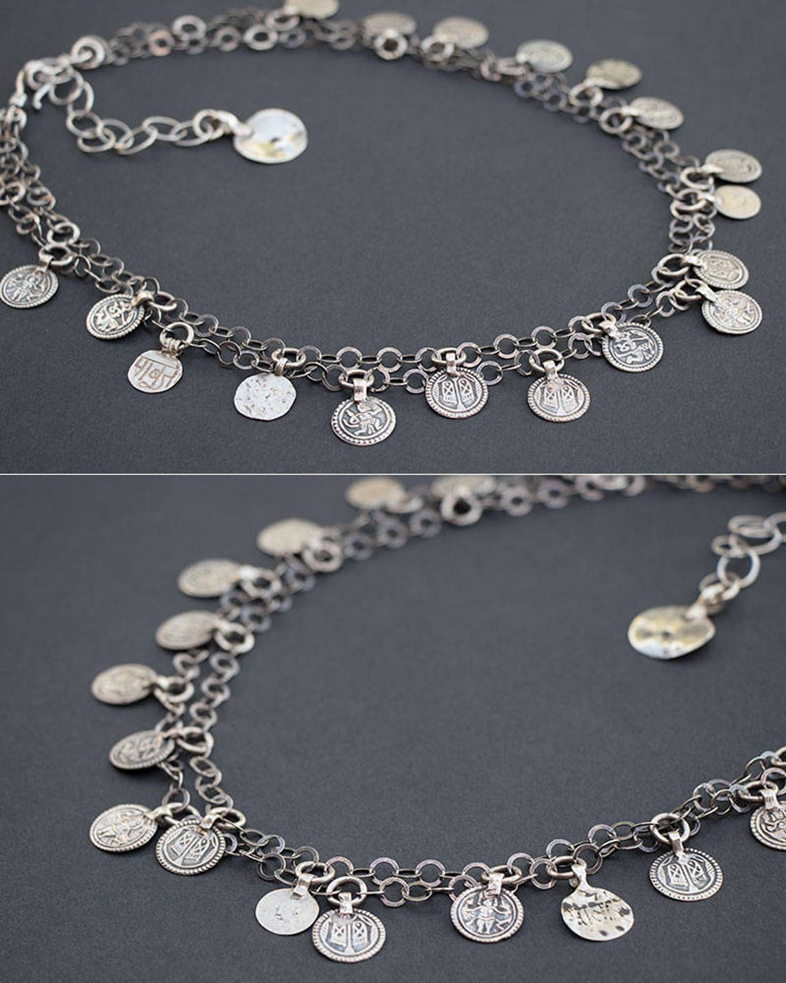 Unique Protection Necklace Hindu Amulet Necklace Old India Silver Multi ...