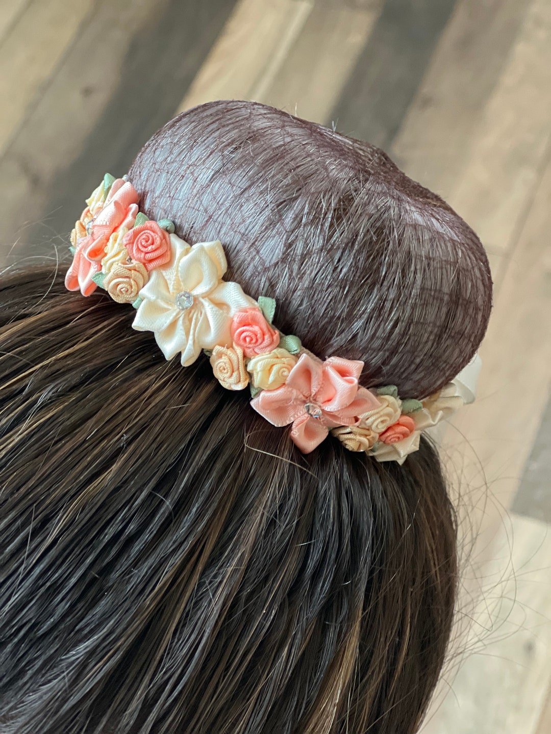 PETITE PEACH Ballet Bun Wrap, Ballerina, Hair Accessories, Dance Hair ...
