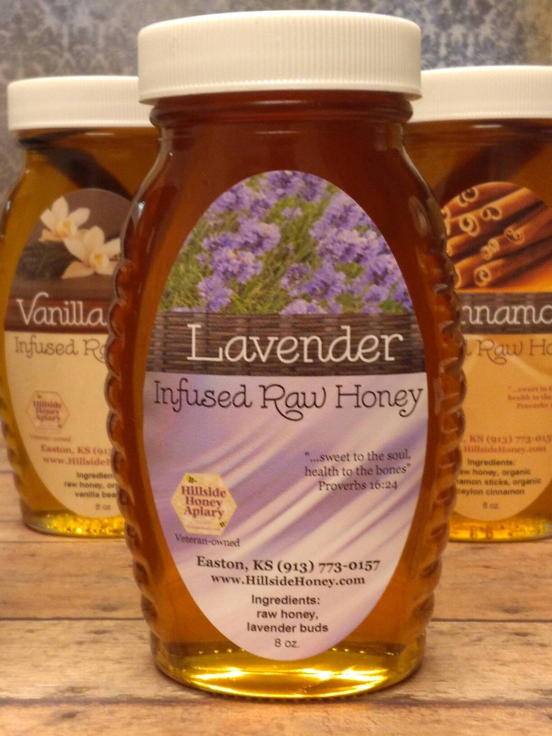 Lavender Infused Raw Honey - Kansas Bee Farm - 16 Oz Glass Jar - Etsy