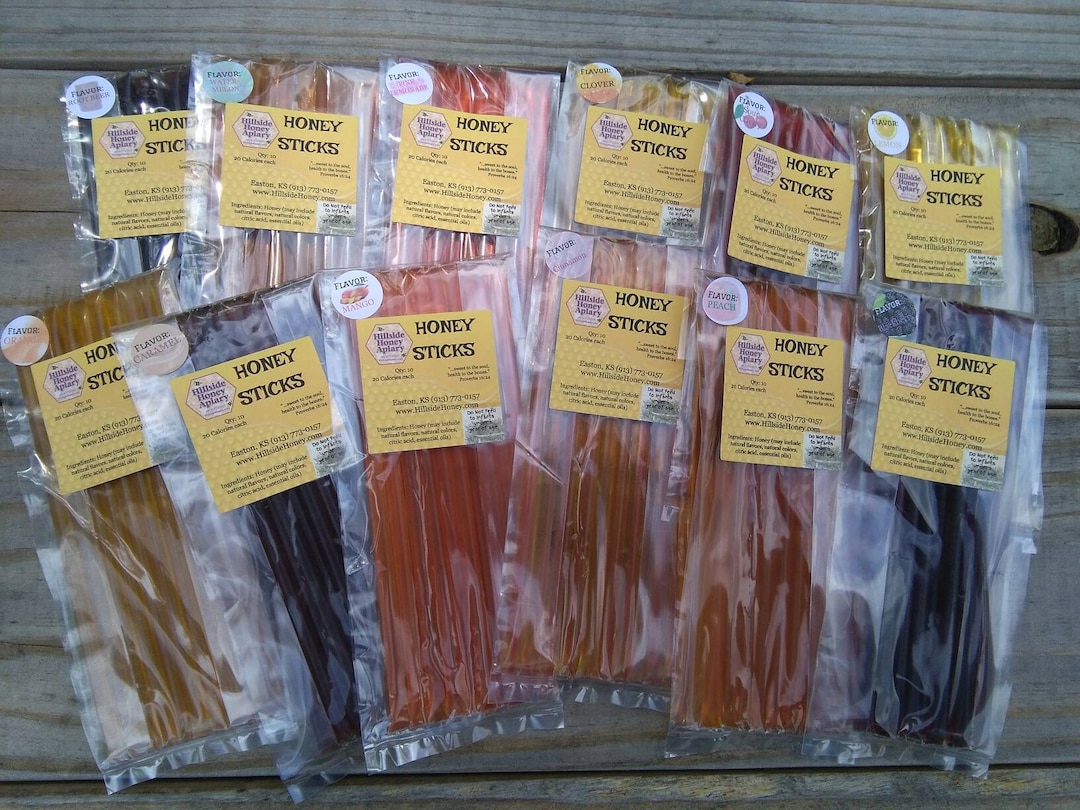 Cinnamon Honey Sticks: Raw Honey Party Favors (set of 10) - Etsy