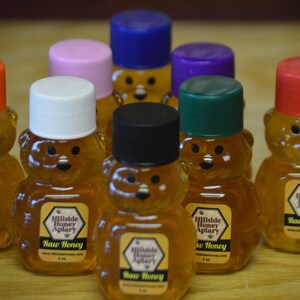 10 Baby 2 Oz. Raw Honey Mini Bears for Wedding Favors , Baby Bear ...