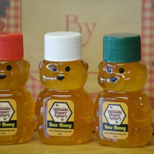 10 Baby 2 Oz. Raw Honey Mini Bears for Wedding Favors , Baby Bear ...