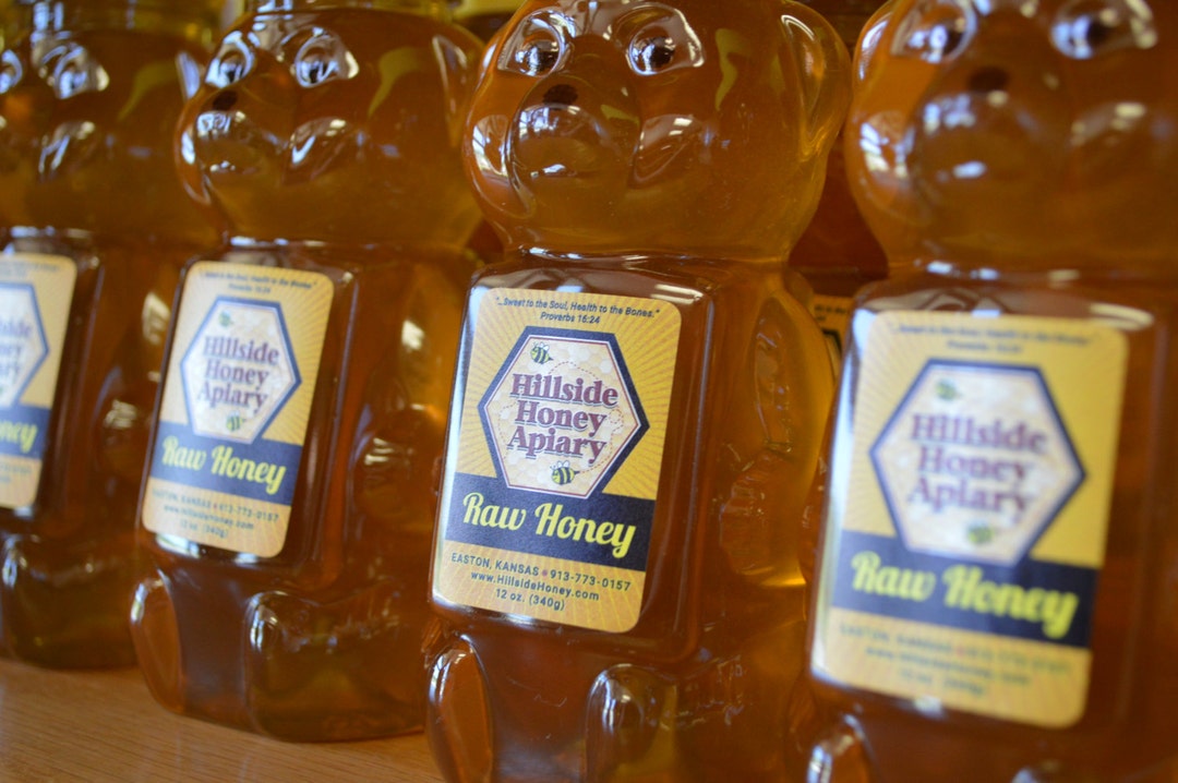 Raw Midwestern Honey - Kansas City - 12 Oz Honey Bear - Etsy