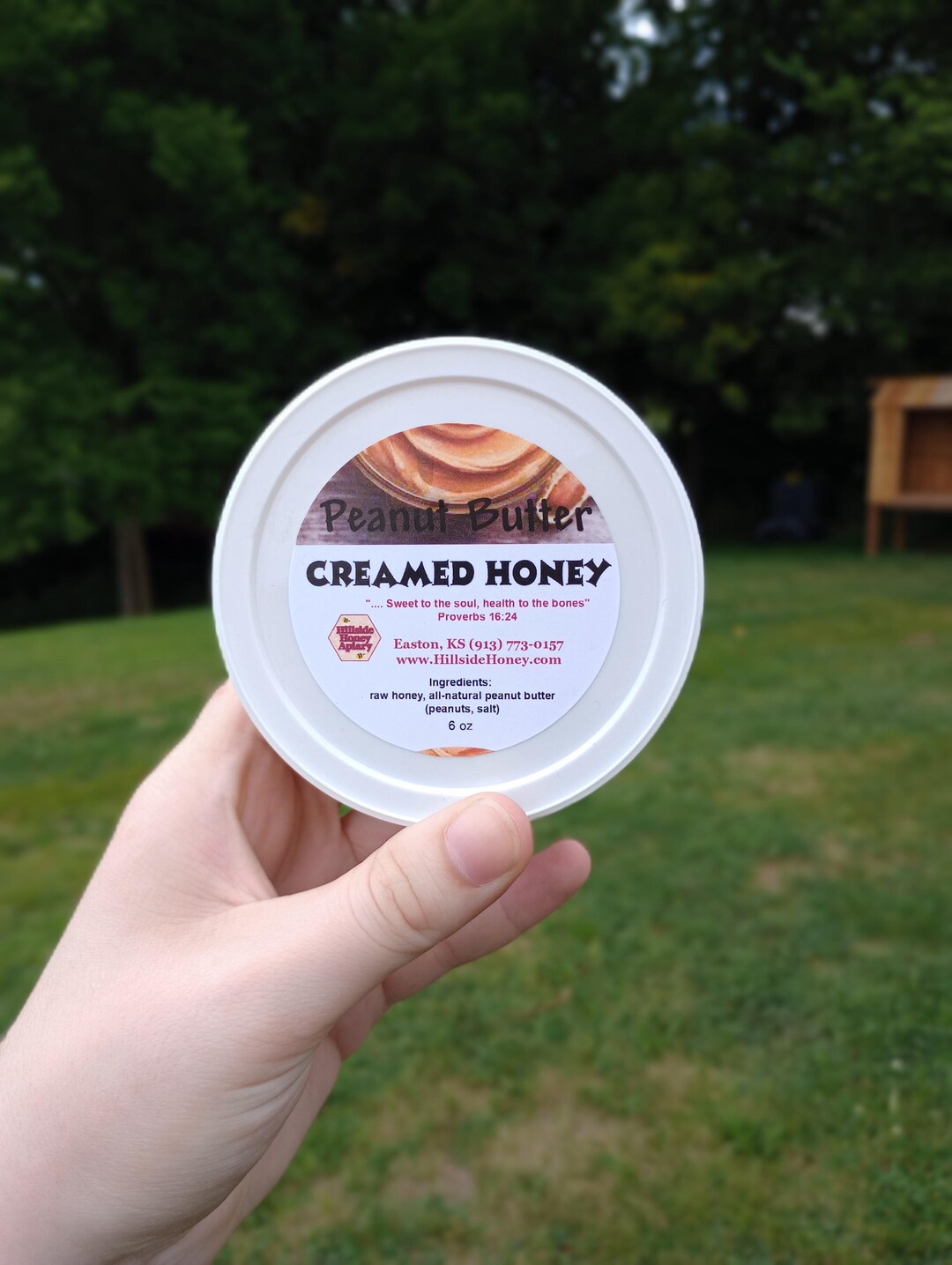 Peanut Butter Creamed Raw Honey - Kansas Bee Farm (6 Oz) - Etsy