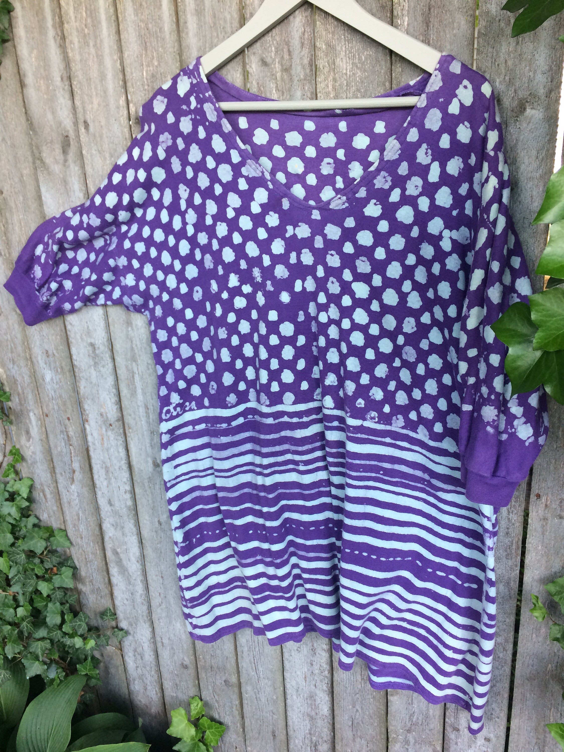 OOAK Hand Crafted Purple Cotton Batik Top - Etsy