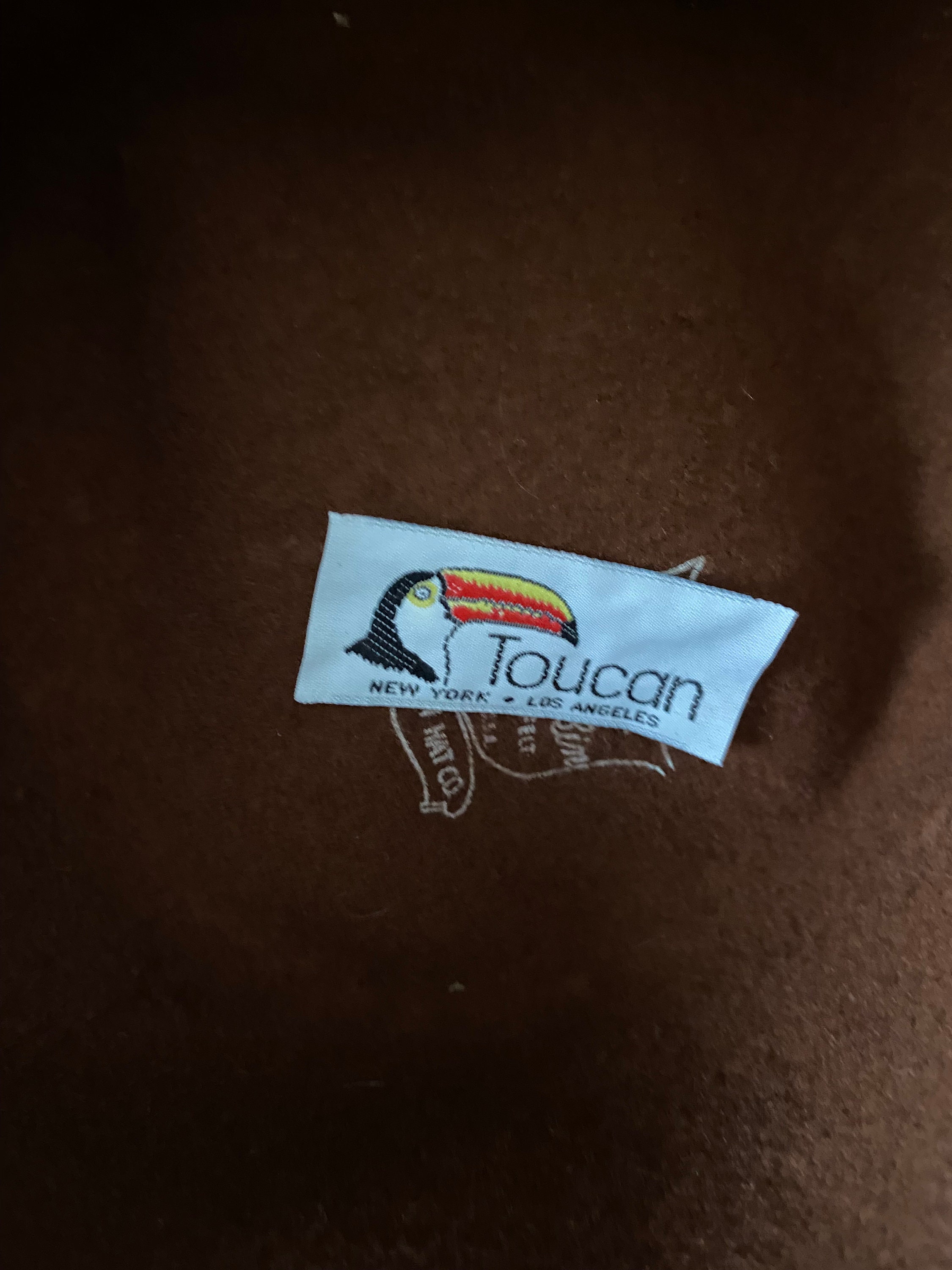 Vintage Toucan Brown Wool Felt Foldable Bucket Hat - Etsy