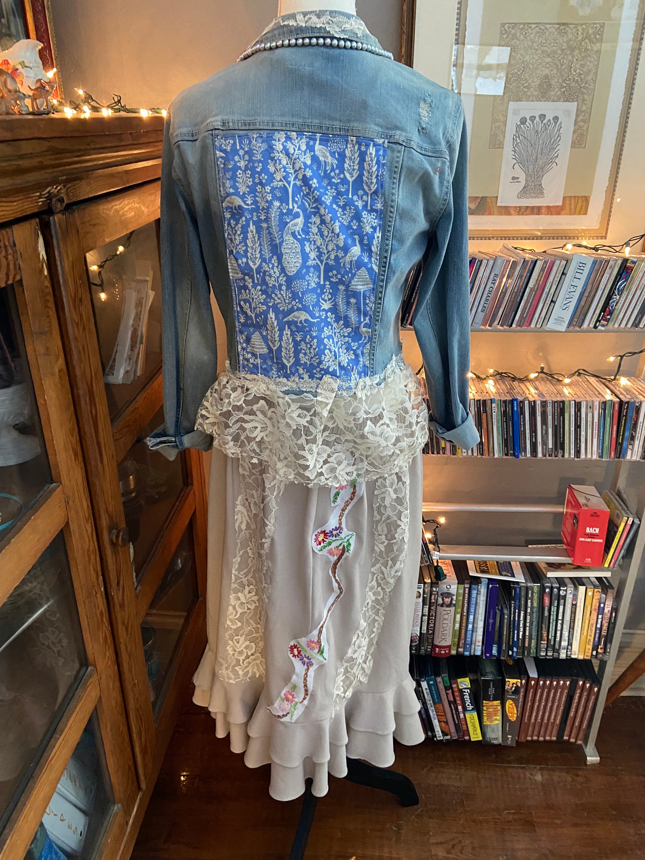 Redesigned Ruffled Mermaid Skirt W Vintage Embroidered Linens and Lace ...