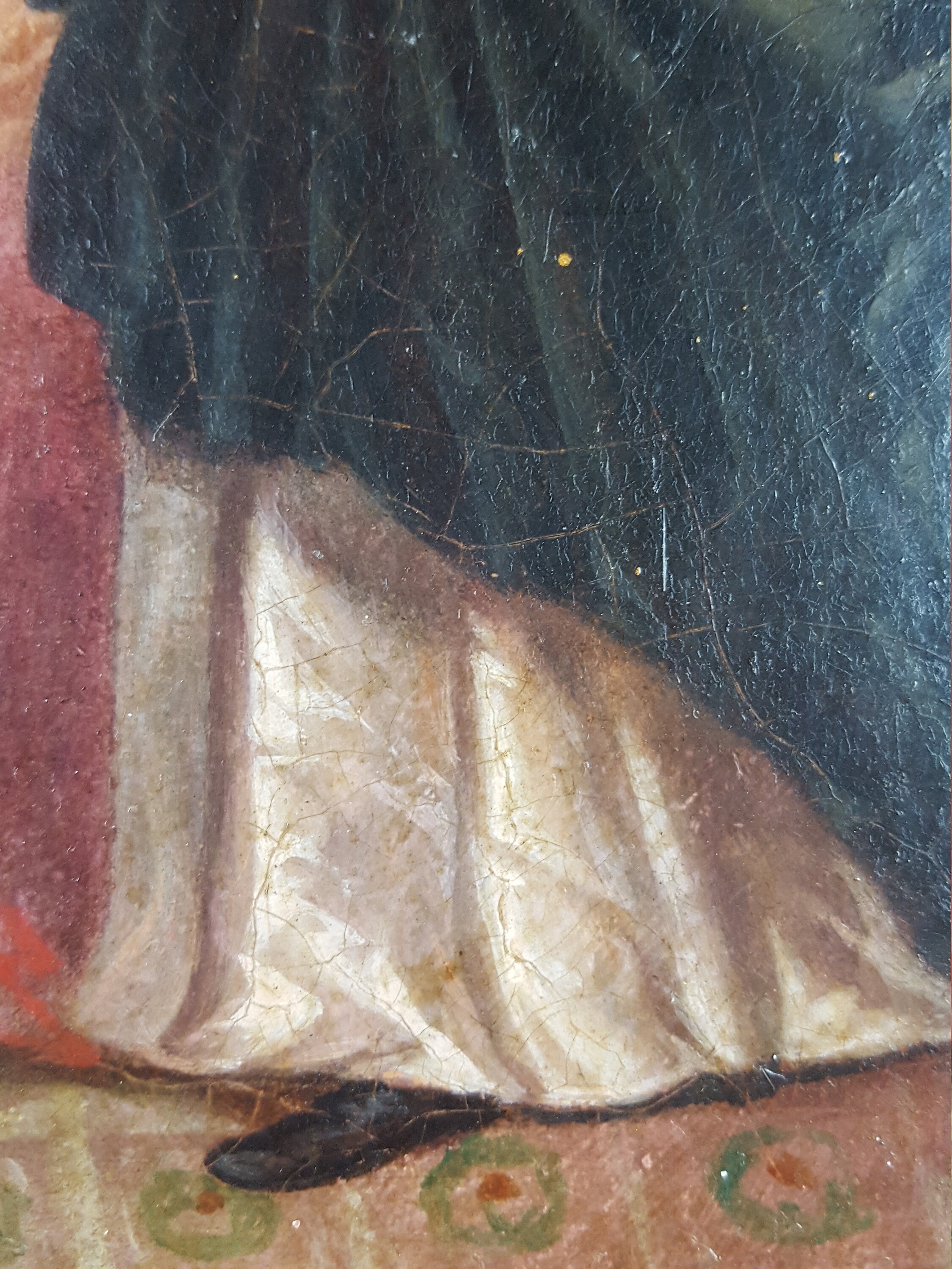 Antique Painting lady in Dress Lying Oil Panel - Etsy