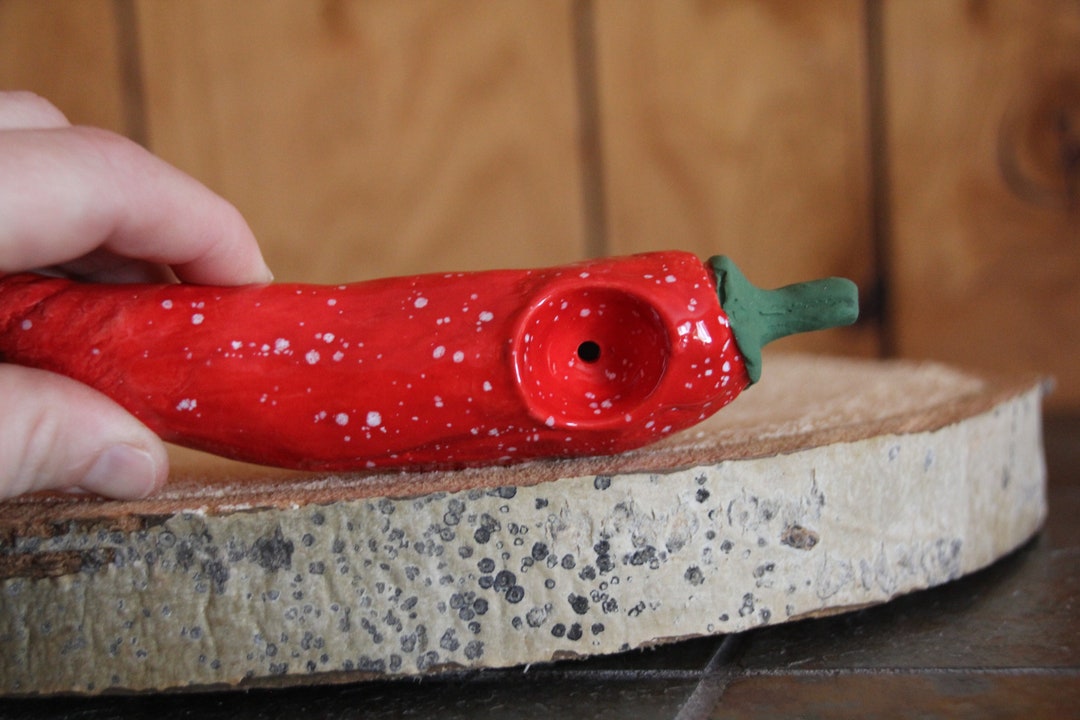 Chili Pepper Smoking Pipe Tobacco Ceramic Nature Pipe Gift Colorful ...