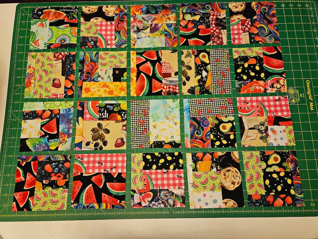 Scrappy Squares, Scrappy Blocks, Quilt Squares, Quilt Blocks , 5.5 Inch ...