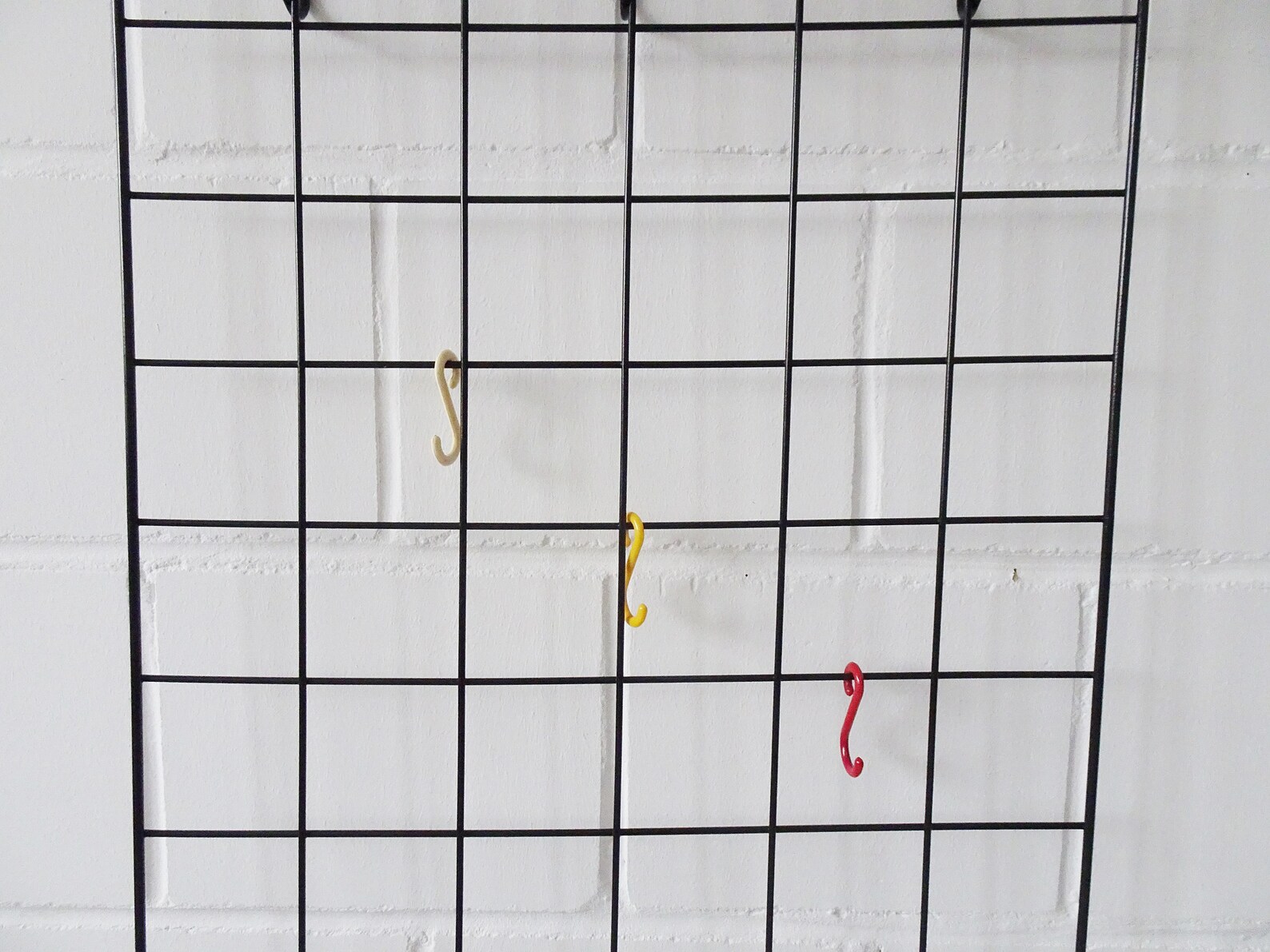 Large String Wardrobe 1960s – Wall-mounted Coat Rack Black Metal – Mid ...