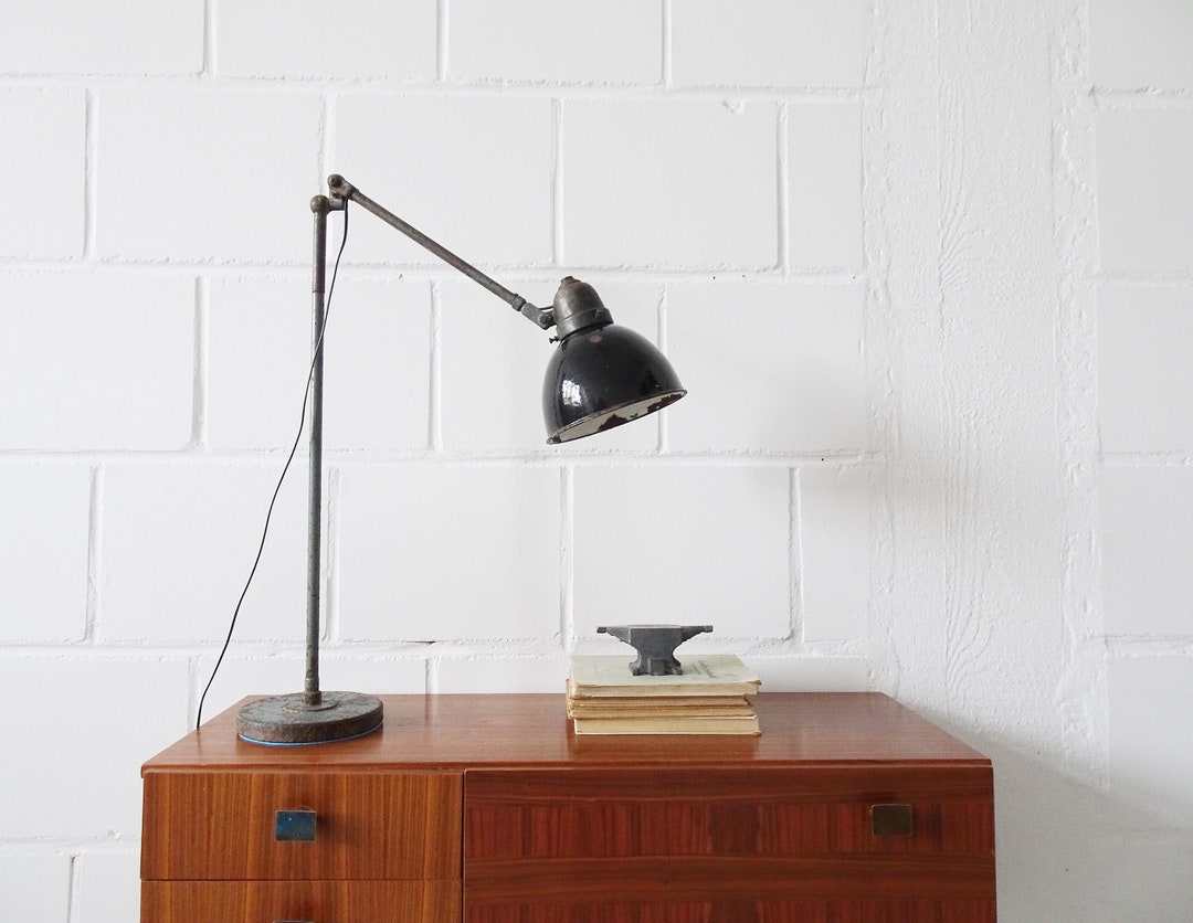 Industrial Table Lamp - Adjustable Desk Lamp - Workshop Lamp Vintage - Etsy